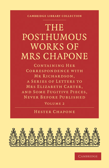 The Posthumous Works of Mrs Chapone